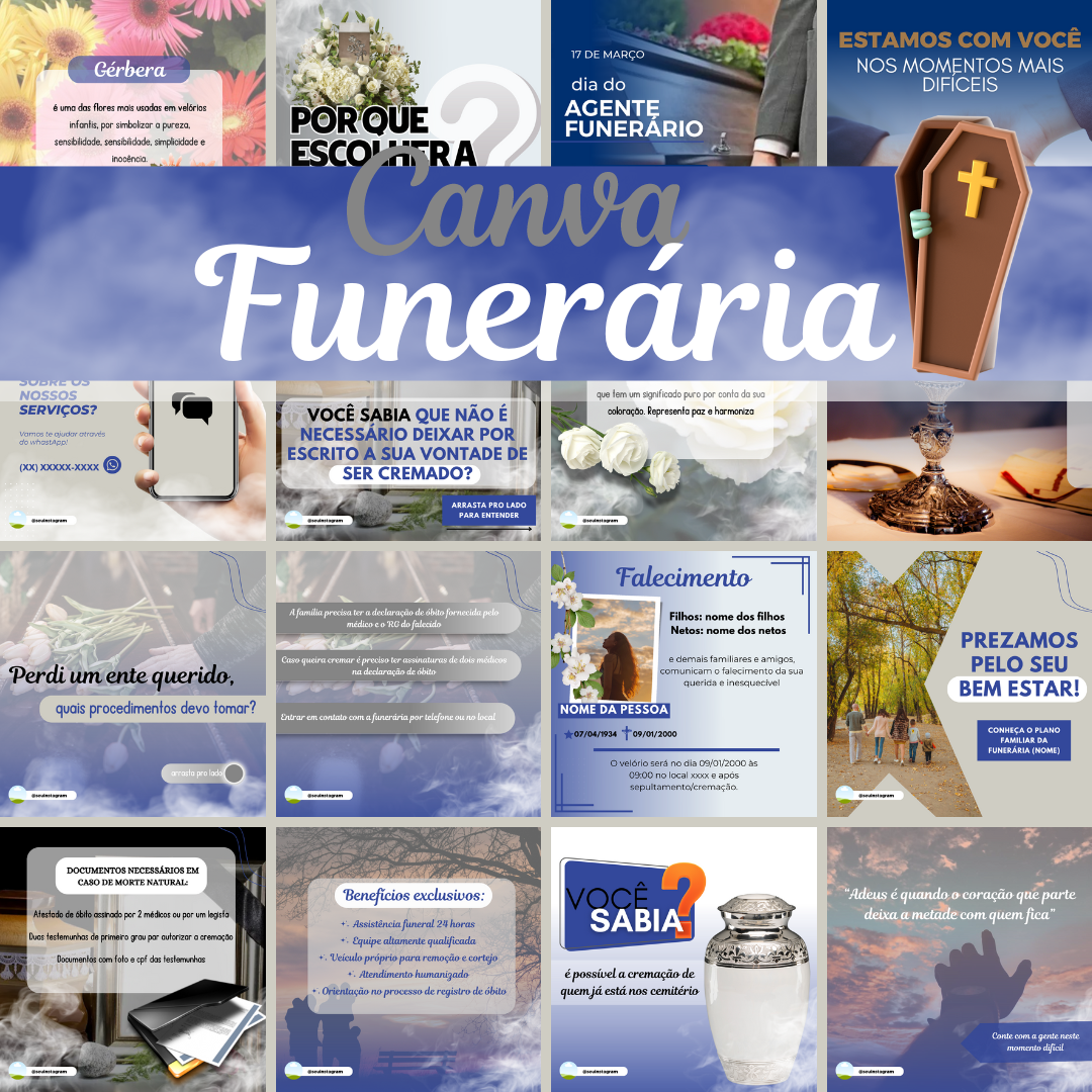 Canva Funerária - Artes para as suas redes sociais