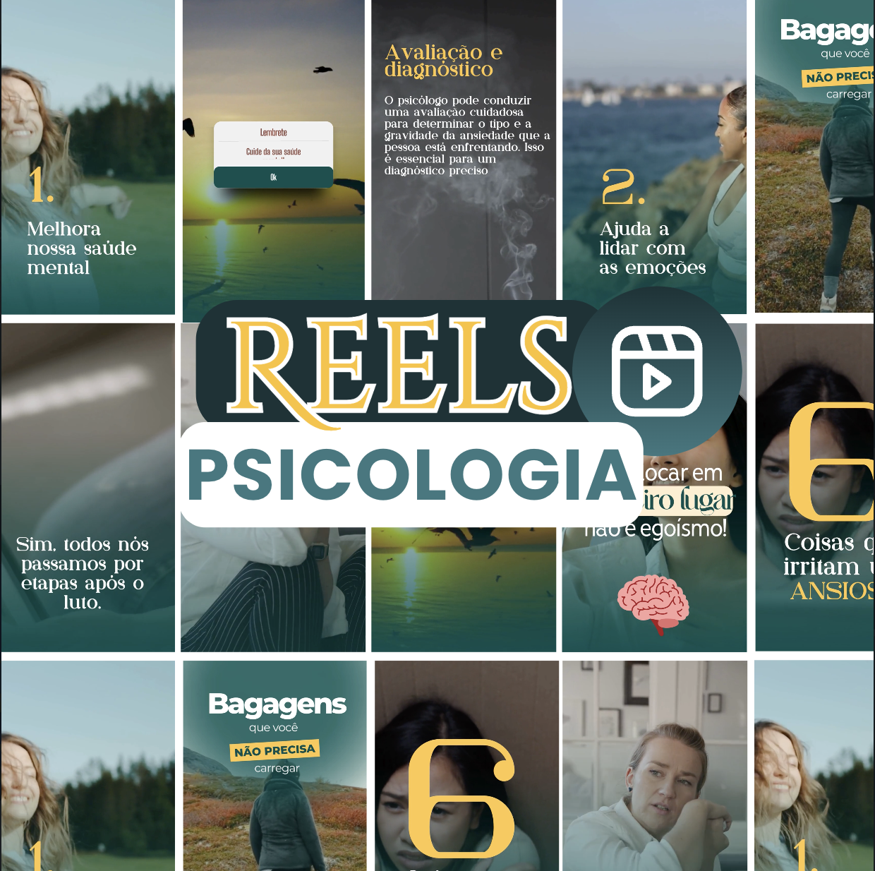 REELS PSICOLOGIA - Artes para as suas redes sociais