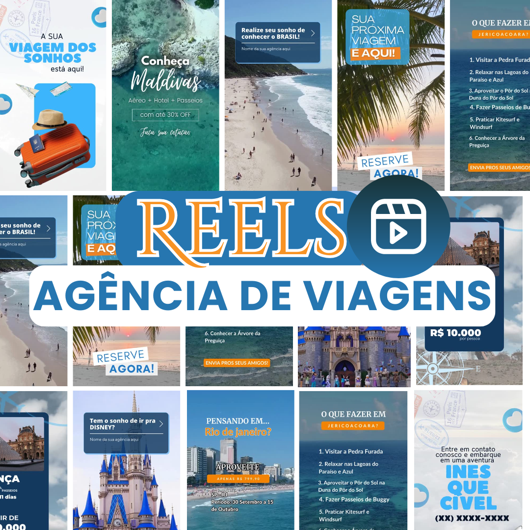 REELS AGENCIA DE TURISMO - Artes para as suas redes sociais
